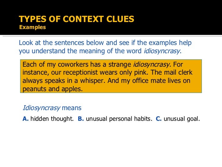 Context clue overview
