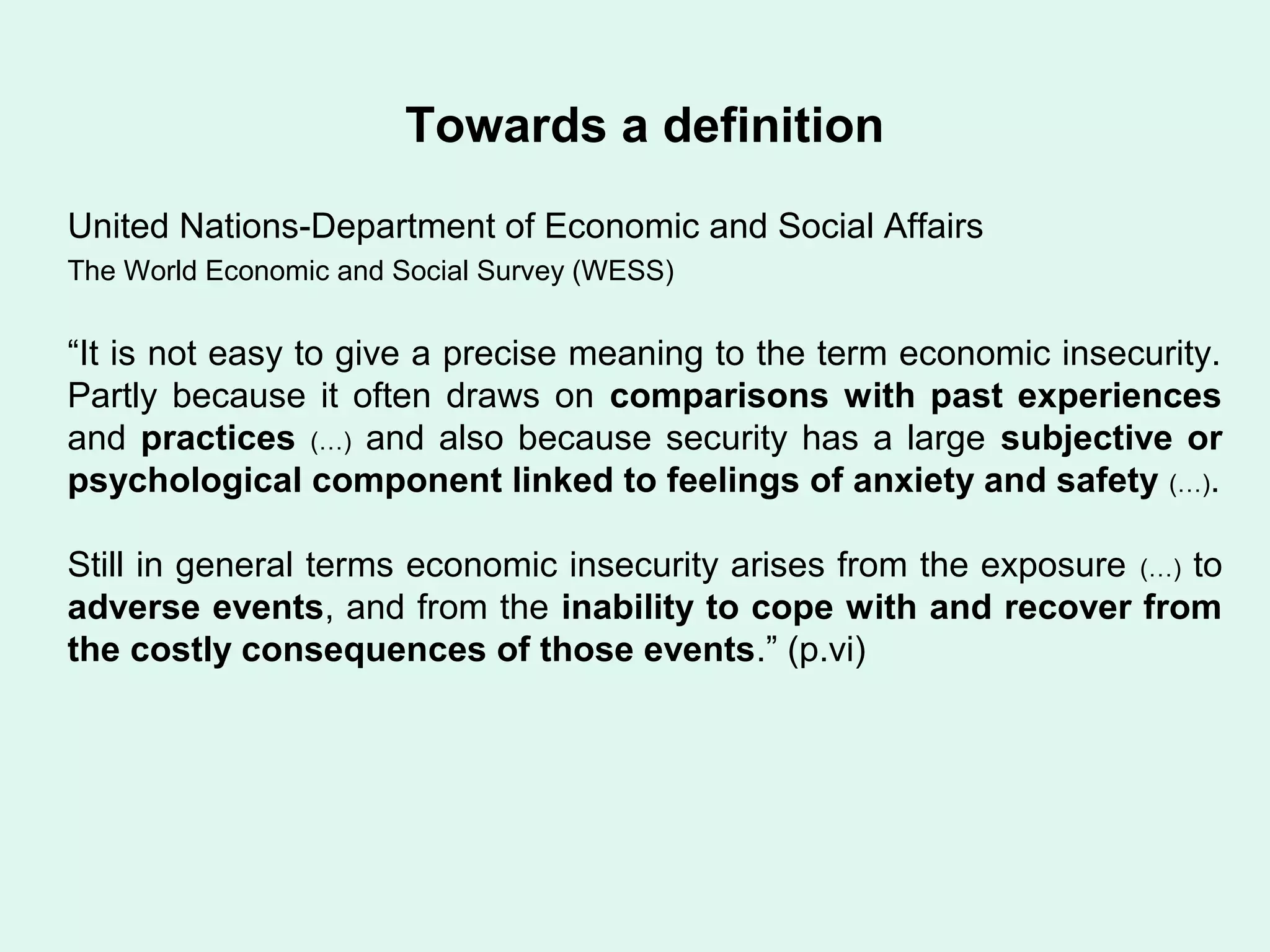 HLEG thematic workshop on "Intra-generational and Inter-generational ...