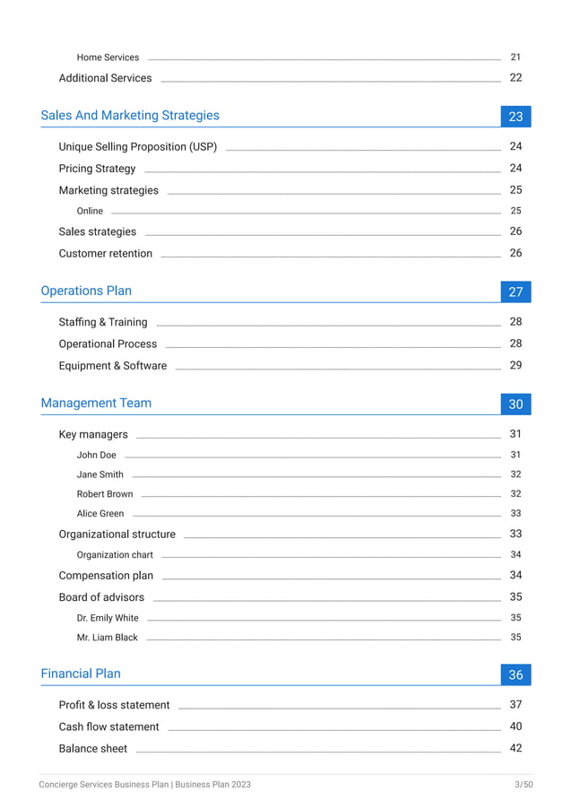Concierge Services Business Plan | PDF | Business Accounting & Finance ...