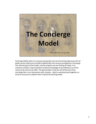 Concierge Model for Librarians | PDF | Business | Business and Finance