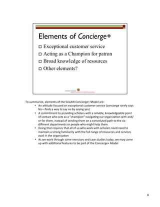 Concierge Model for Librarians | PDF | Business | Business and Finance