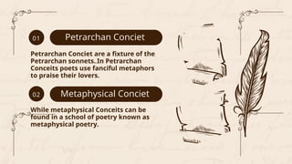 The history and meaning of conceit, and types of conceit | PPTX
