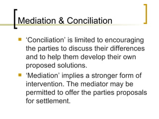 Conciliation & Mediation | PPT