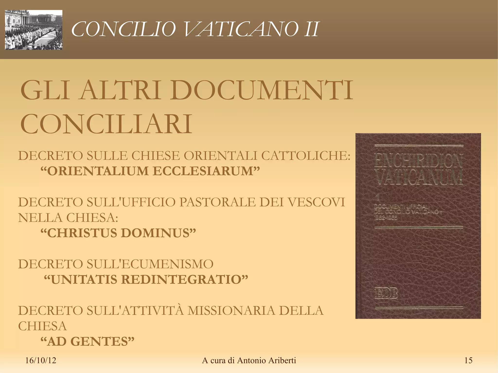 Concilio presentazione | PDF