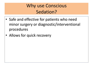 Concious sedation ppt nat | PPTX
