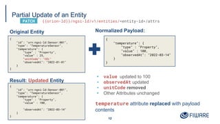 NGSI-LD Concise Payloads and Merge-Patch Operations | PPT