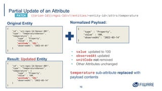 NGSI-LD Concise Payloads and Merge-Patch Operations | PPT