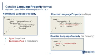 NGSI-LD Concise Payloads and Merge-Patch Operations | PPT