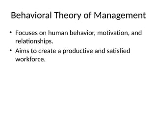 Concise_Behavioral_Theory_of_Management.pptx assignment | PPTX