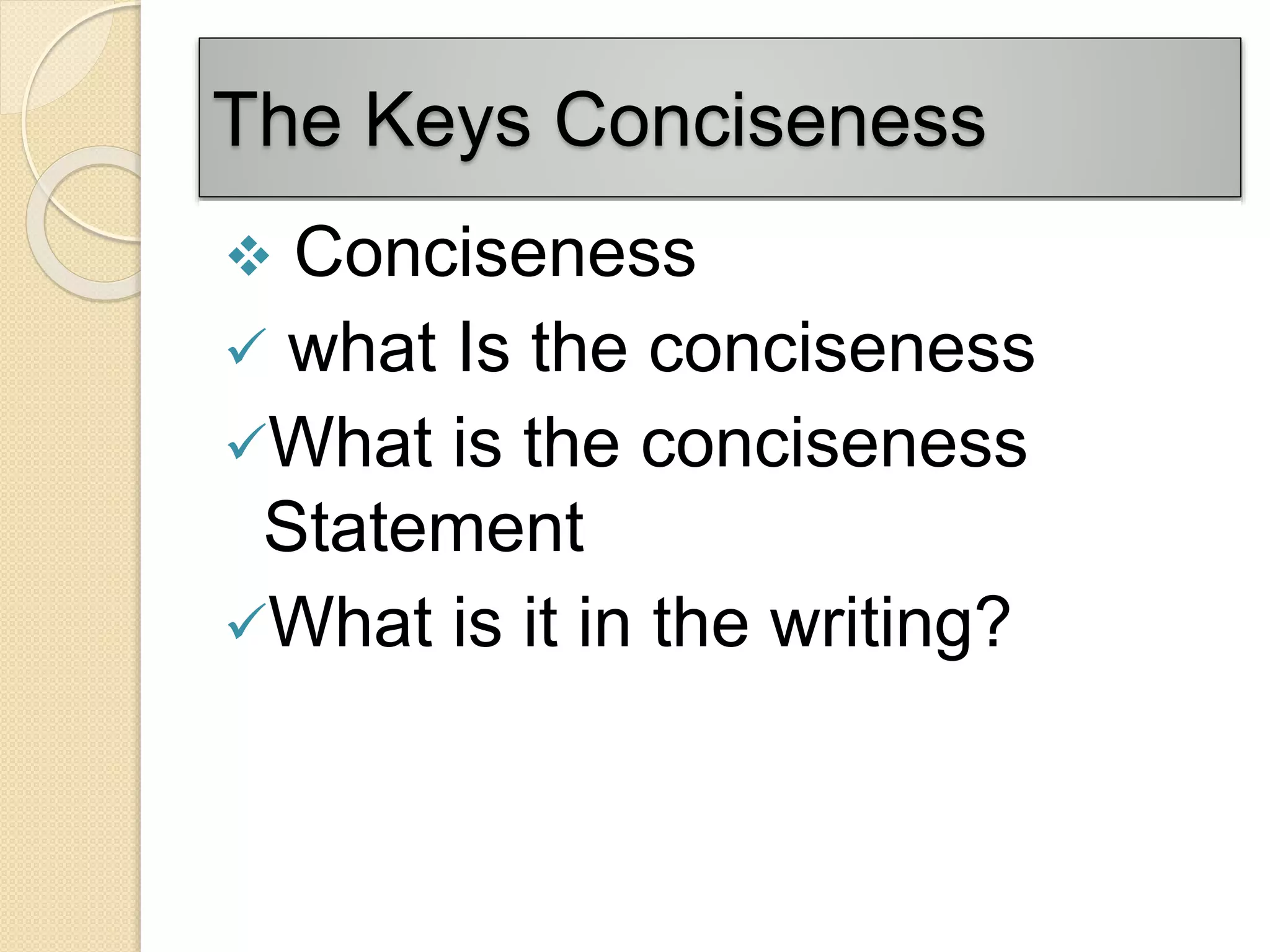 ppt Conciseness in communication | PPT