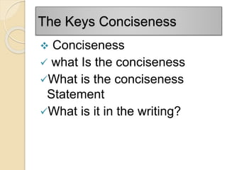 ppt Conciseness in communication | PPTX