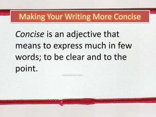 Concise sentence | PPT