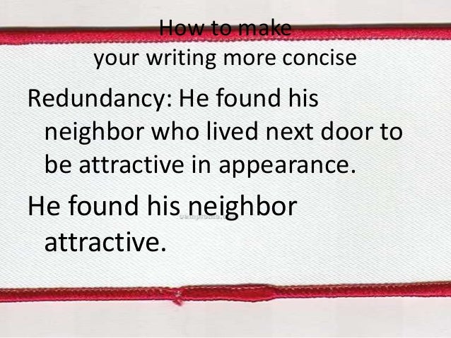 Conciseness Examples