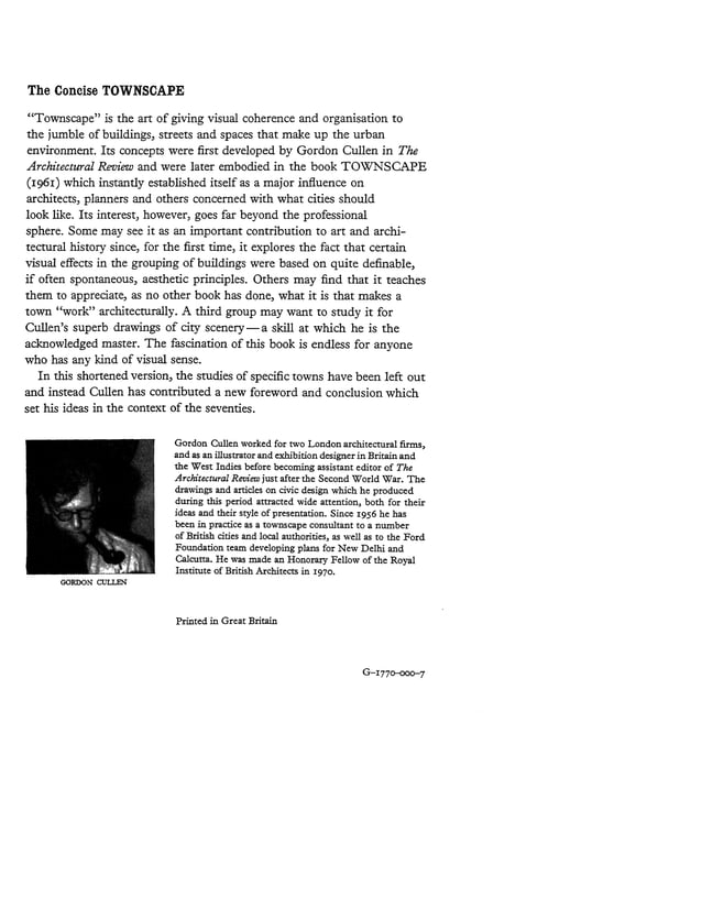 The Concise TOWNSCAPE By Gordon Cullen | PDF | Civil Engineering ...