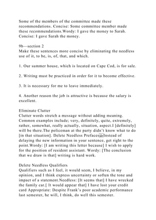 Concise writing conveys the most meaning in the fewest words. Many.docx