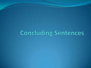 Concluding sentences | PPTX