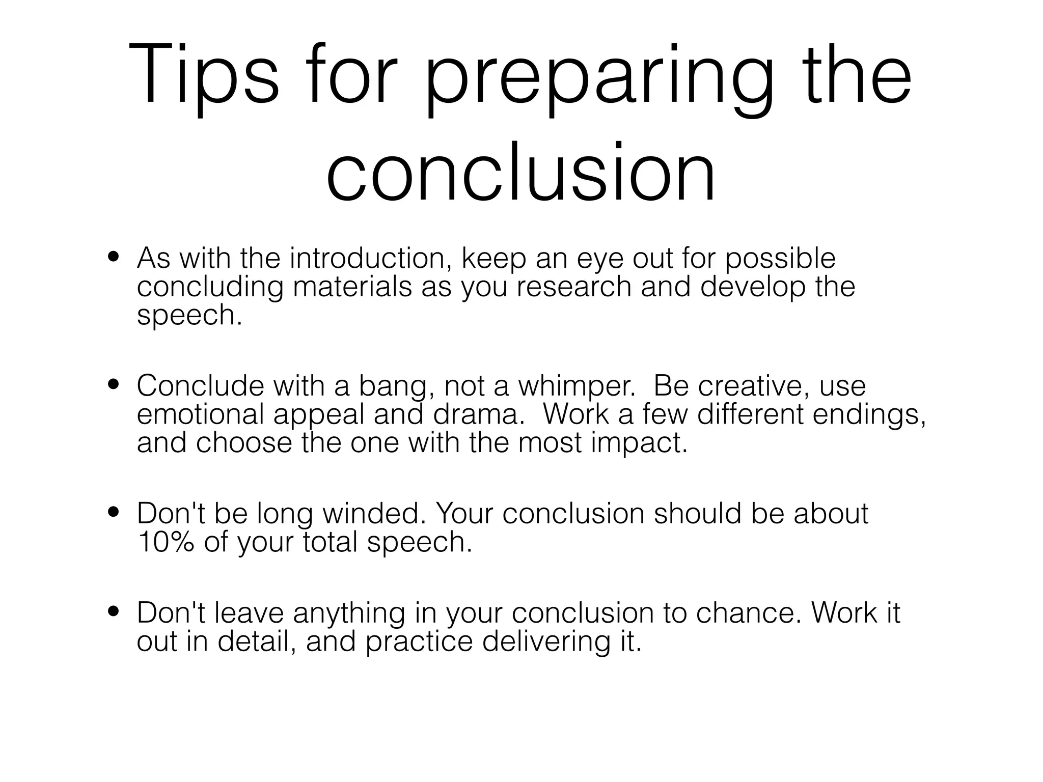 Writing the Conclusion | PPT