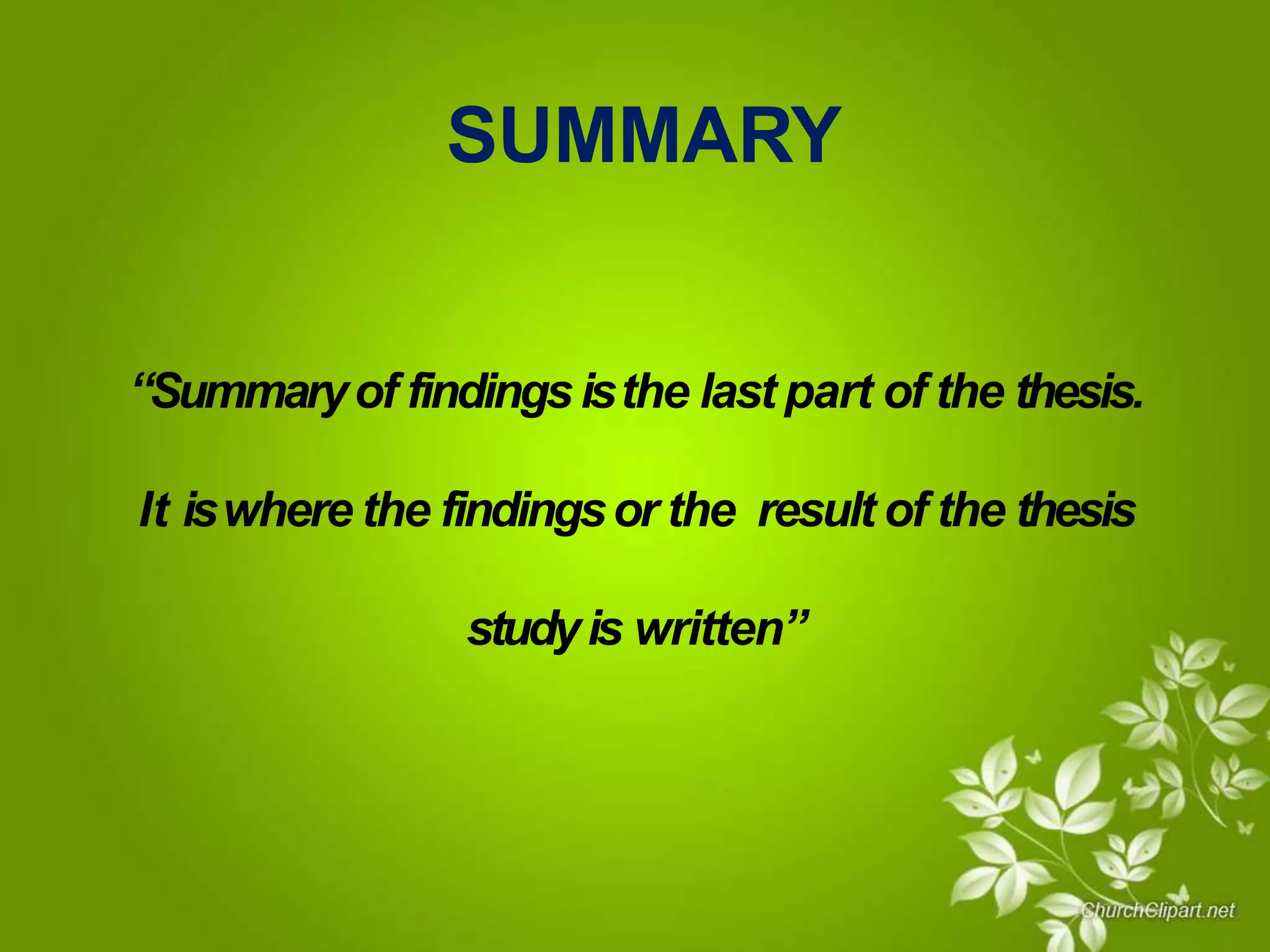 HOW TO WRITE Conclusion OF THESIS | PPTX