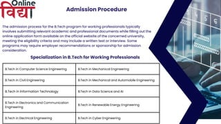B.Tech for Working Professionals: Accelerate Your Career with Flexible ...