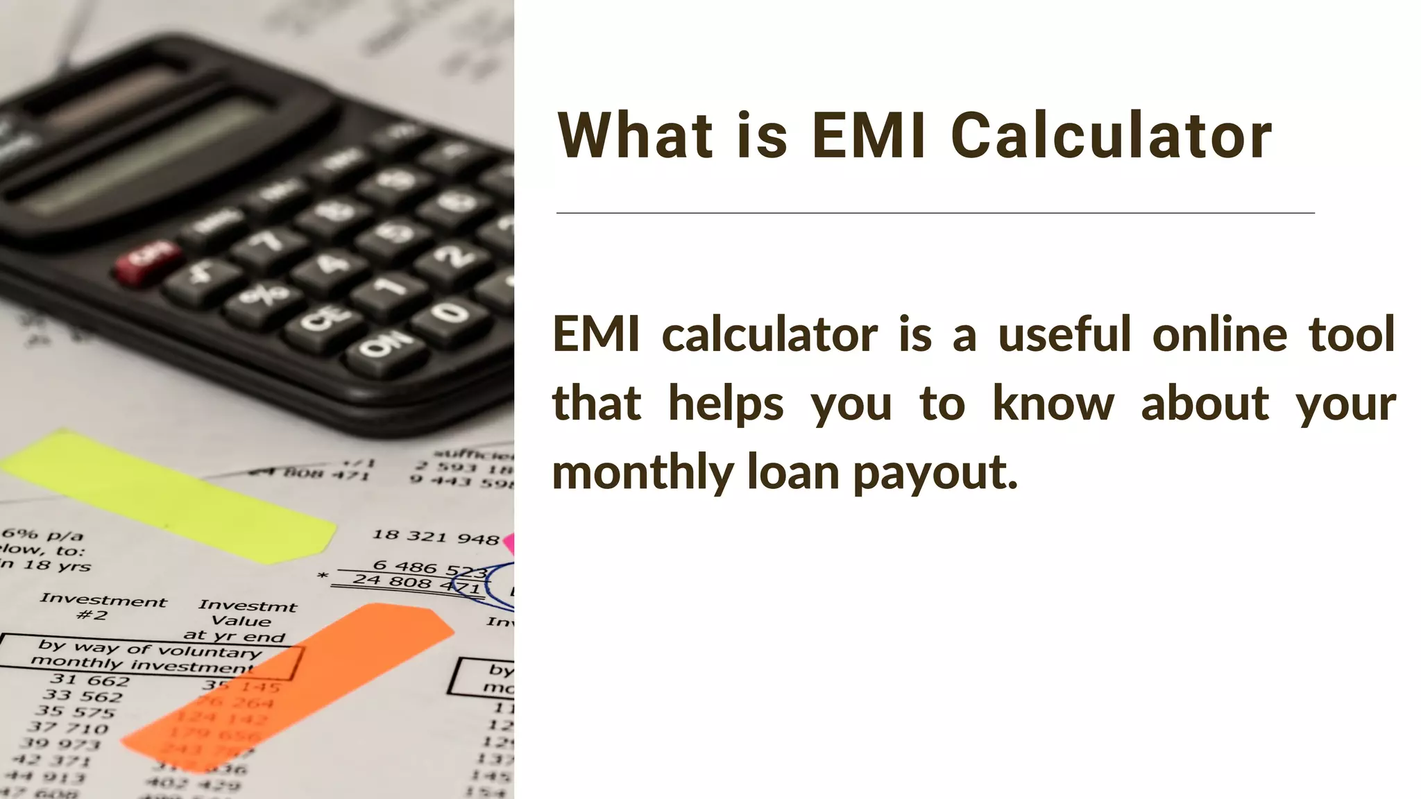 Benefits of EMI Calculator | PPT