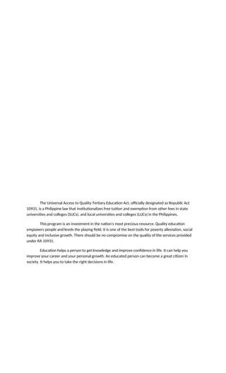 CONCLUSION ABOUT REPUBLIC ACT 10931.docx