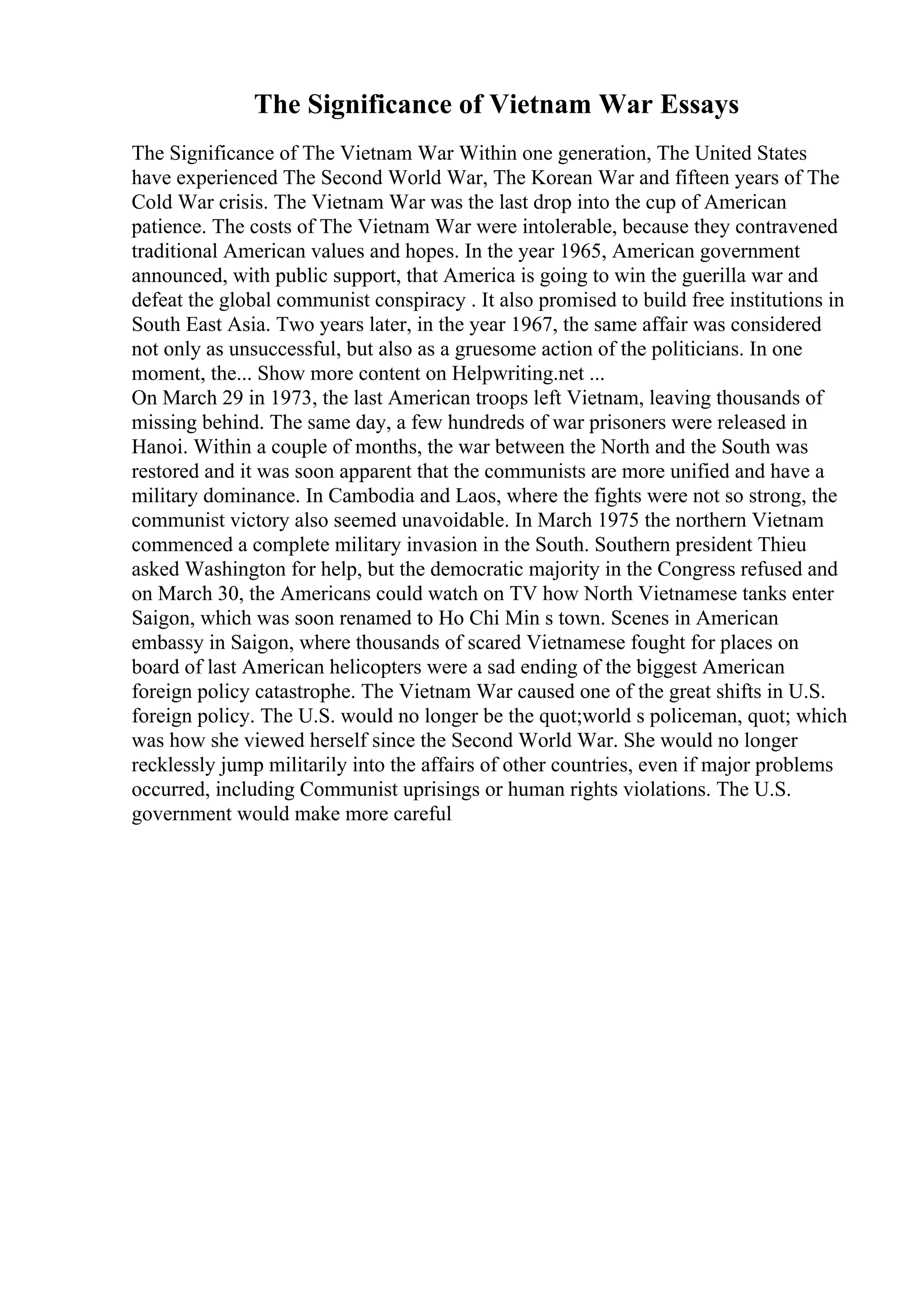 Conclusion Essay Examples | PDF