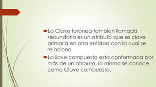 Conclusiones sobre base de datos | PPTX