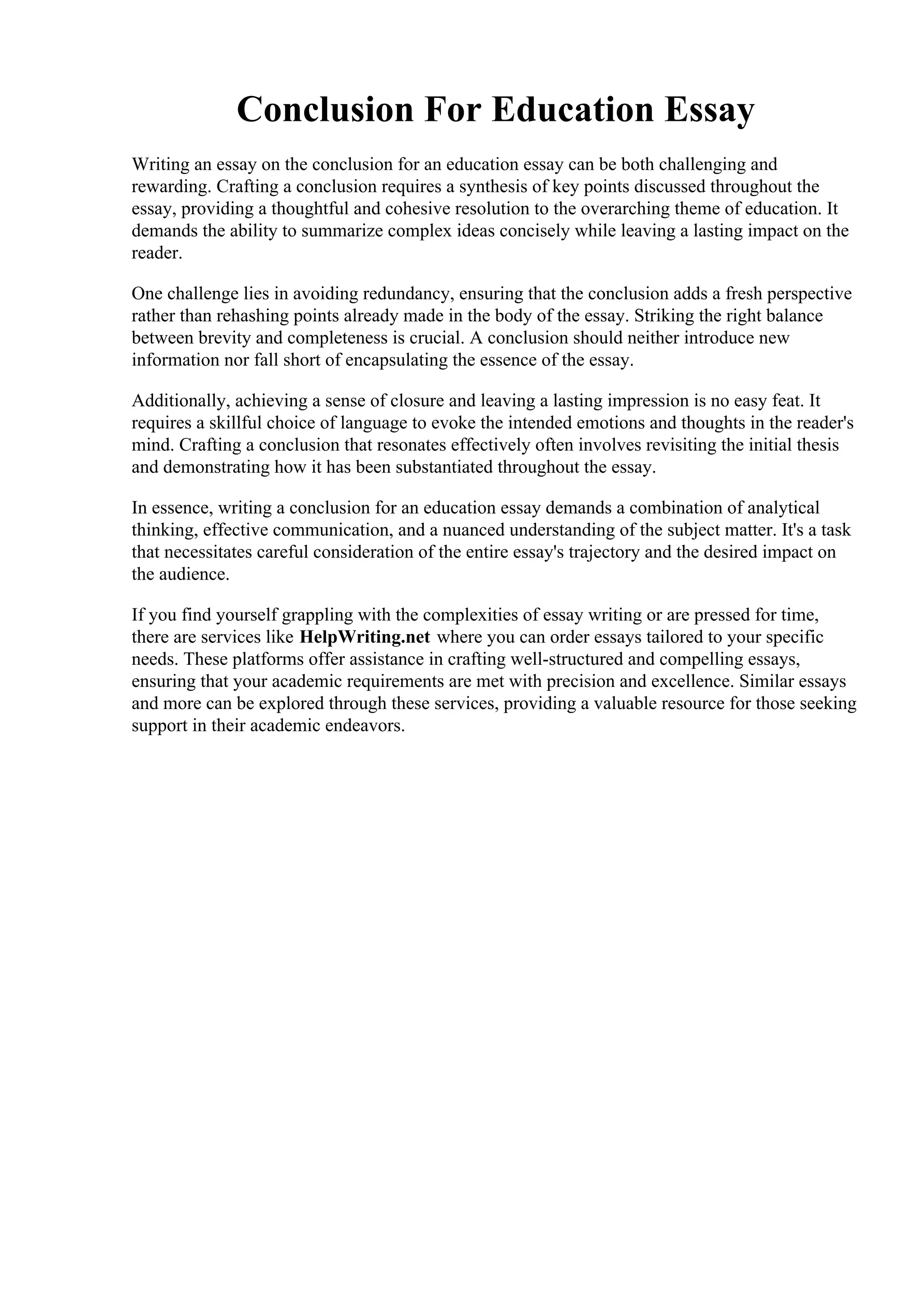 Conclusion For Education Essay.pdf
