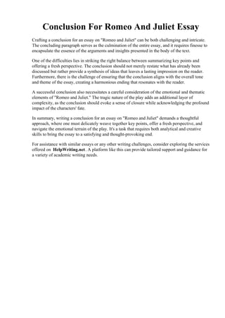 Conclusion For Romeo And Juliet Essay.pdf