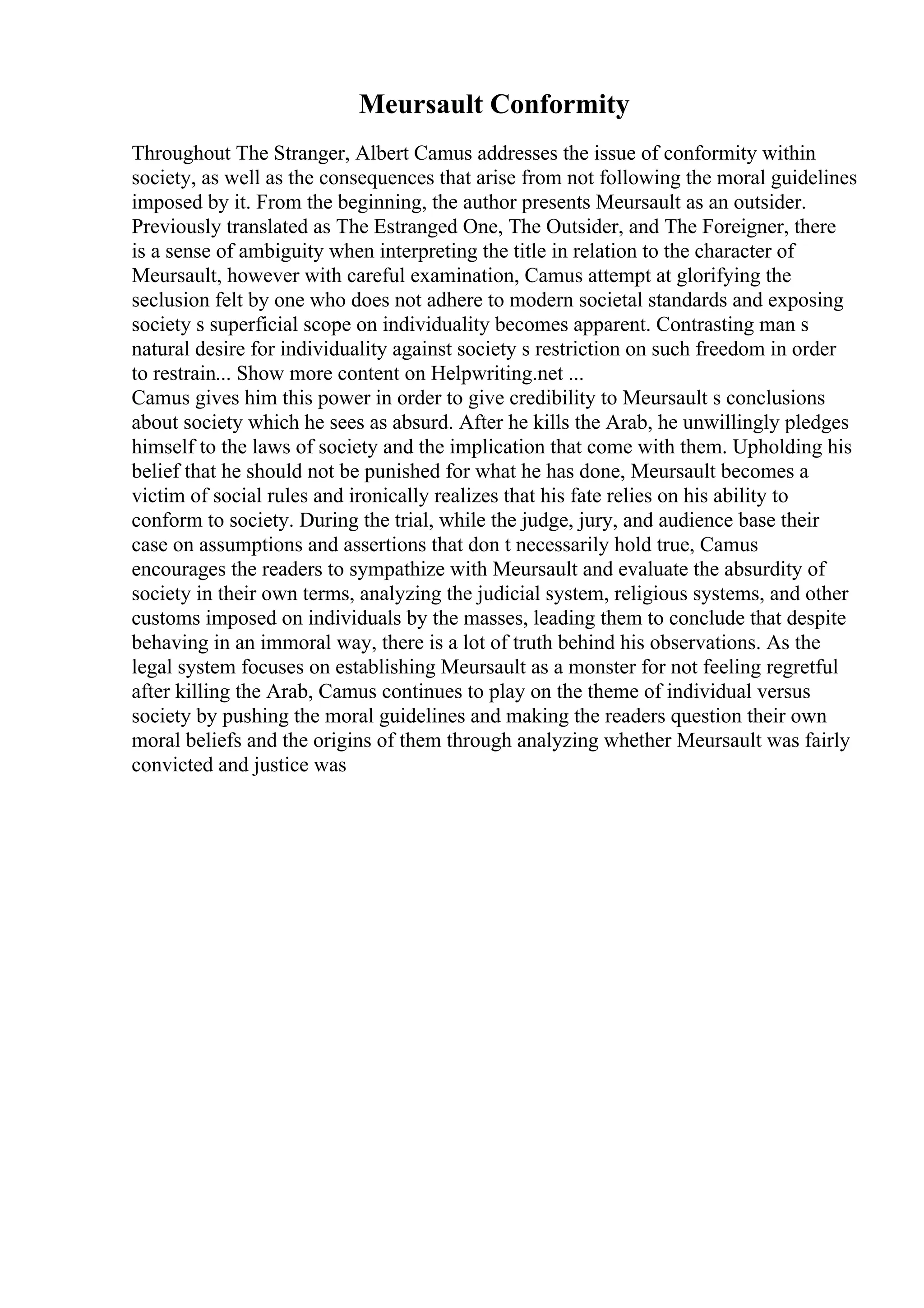 Conclusion Of Compare And Contrast Essay | PDF