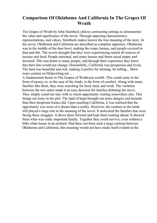 Conclusion Of Compare And Contrast Essay | PDF