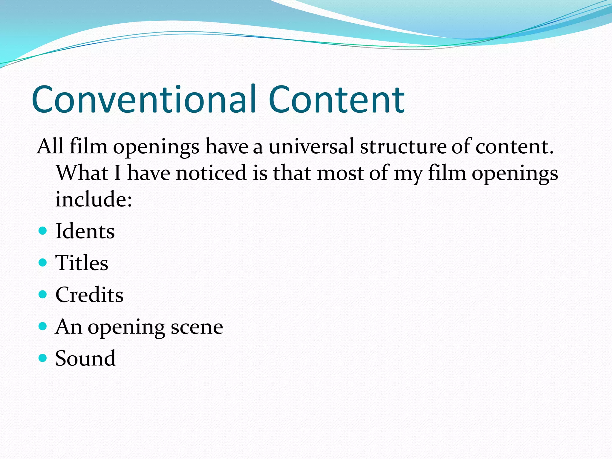 Conclusion of film openings | PPT