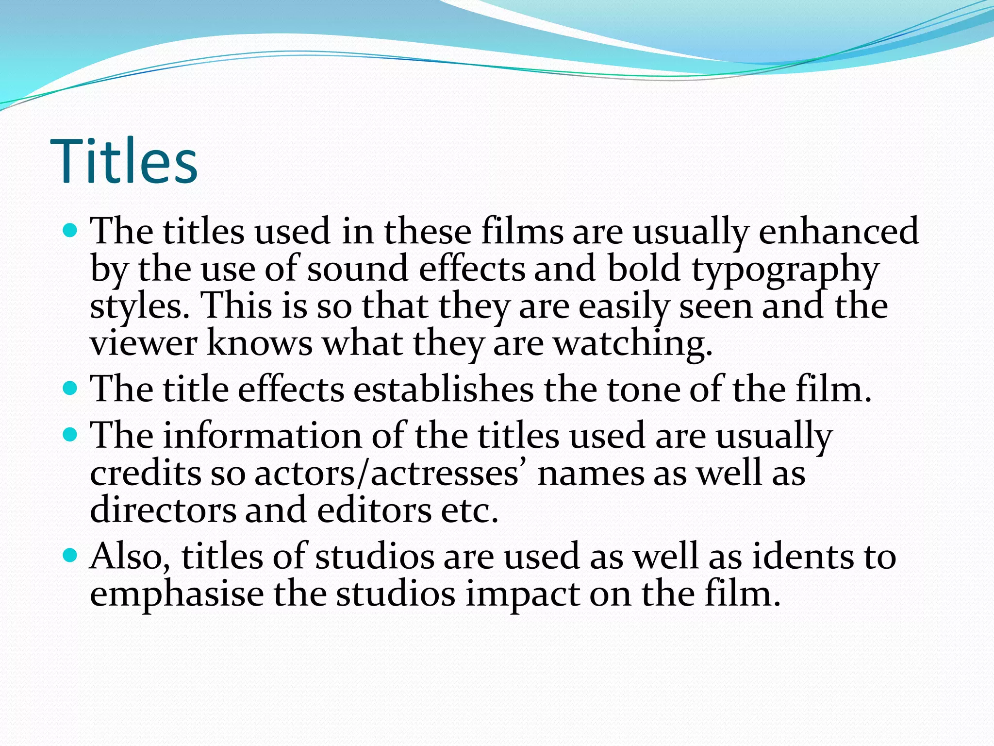 Conclusion of film openings | PPT
