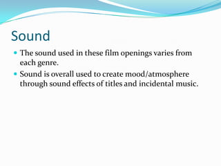 Conclusion of film openings | PPT