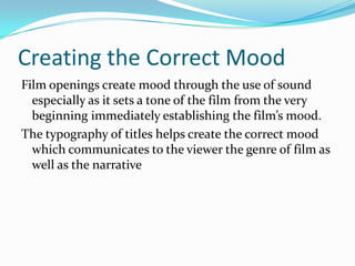 Conclusion of film openings | PPT