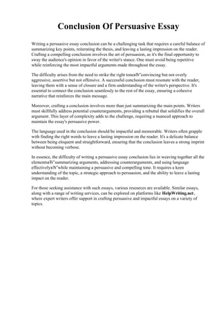 Conclusion Of Persuasive Essay.pdf