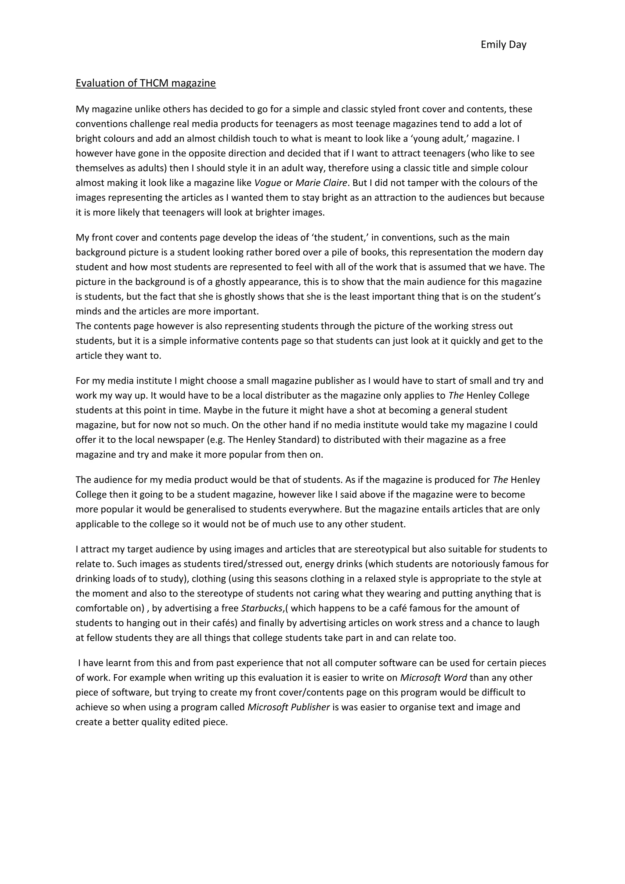 Conclusion of THCM magazine | PDF