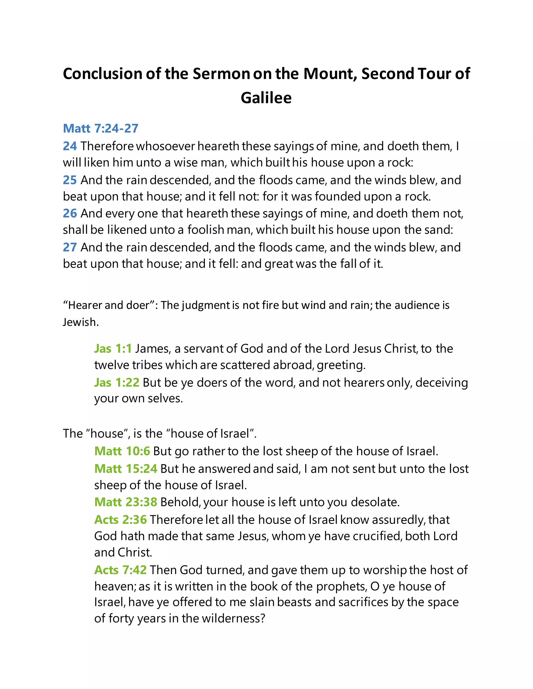 Conclusion of the sermon on the mount | DOCX