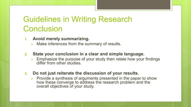 Conclusions-and-Recommendation practical research 12 | PPTX