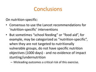 Conclusions and recommendations | PPTX | Nutrition | Healthy Living