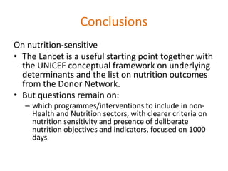 Conclusions and recommendations | PPTX | Nutrition | Healthy Living
