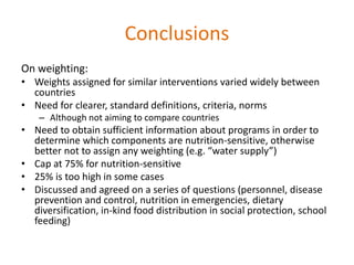 Conclusions and recommendations | PPTX | Nutrition | Healthy Living