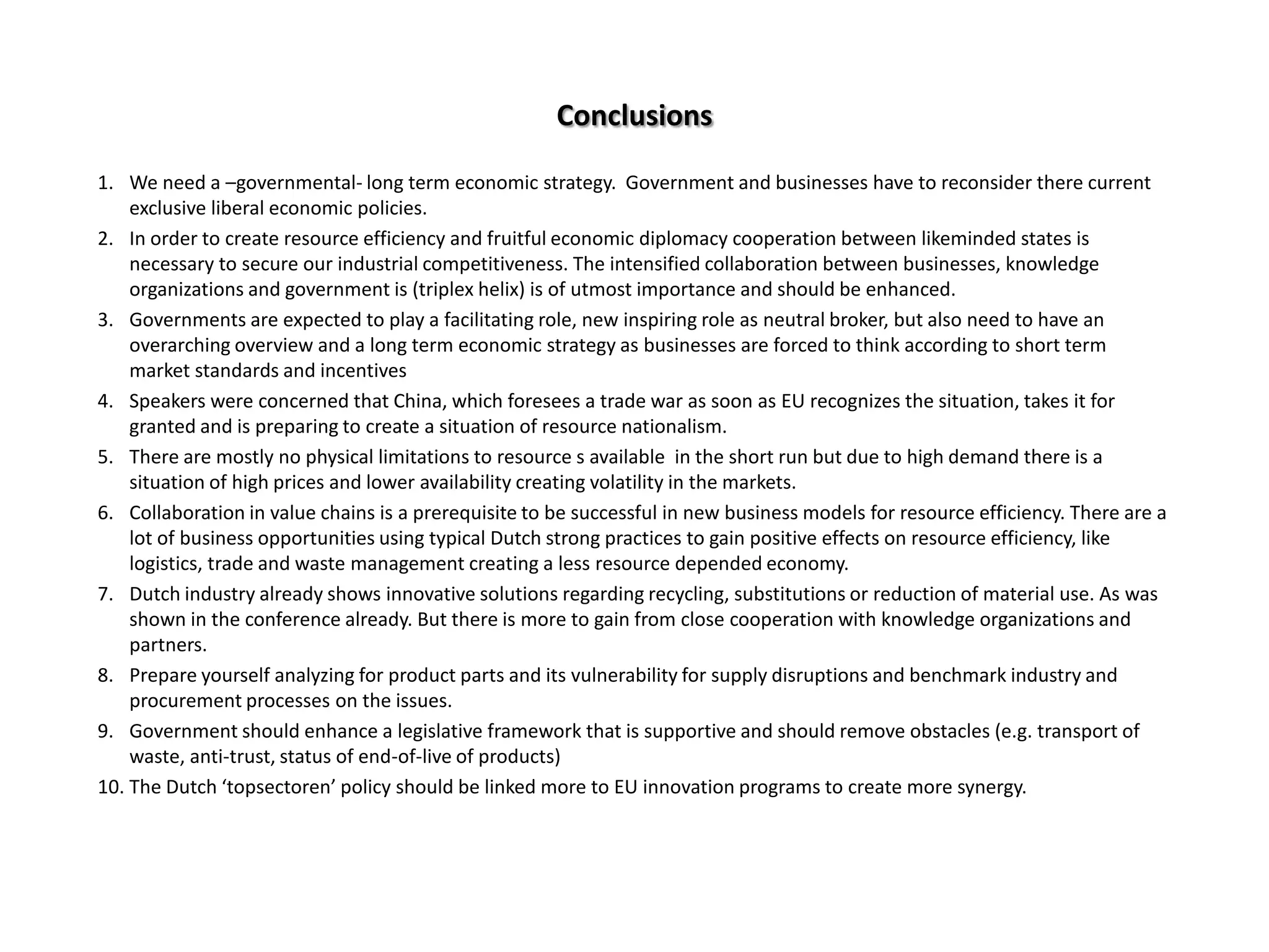 Conclusions pptx | PPTX