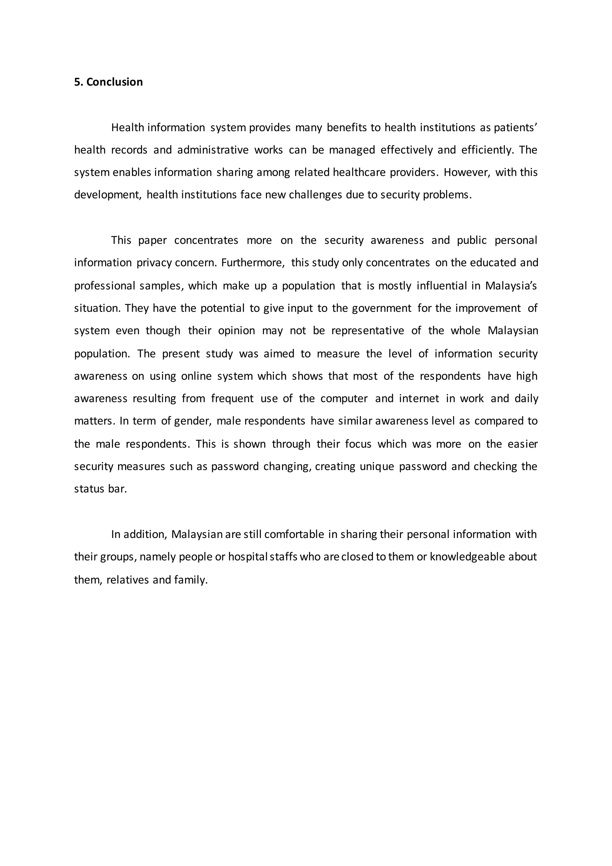 Conclusion survey report | DOCX