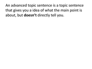 Conclusion & topic Sentence tutorial | PPT