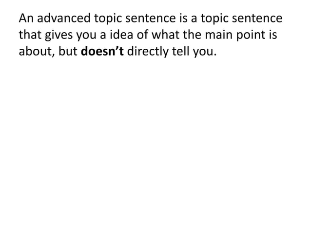 Conclusion & topic Sentence tutorial | PPT
