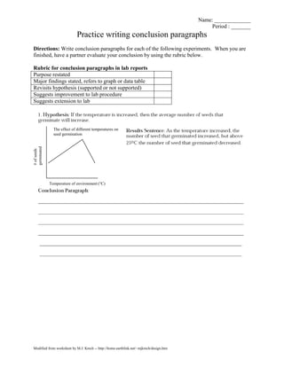 Conclusion writing | PDF | Chemistry | Science