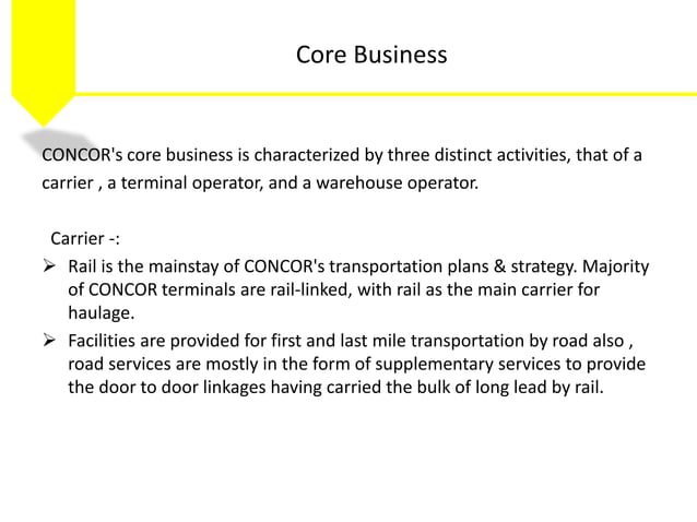 Concor | PPTX | Rail Travel | Travel Type