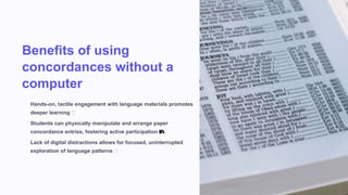 concordance in the classroom without a computer | PPTX