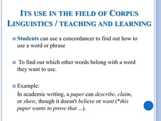 Concordancer | PPTX | Technology & Computing